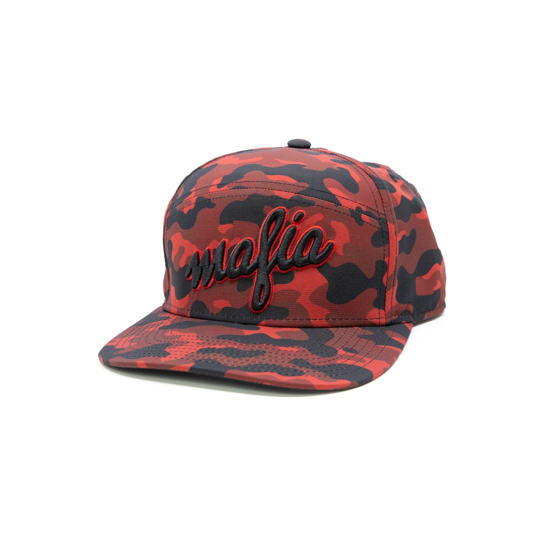 BASS MAFIA RED MULTI-CAM 'MAFIA' 7 PANEL HAT | Copperstate Tackle