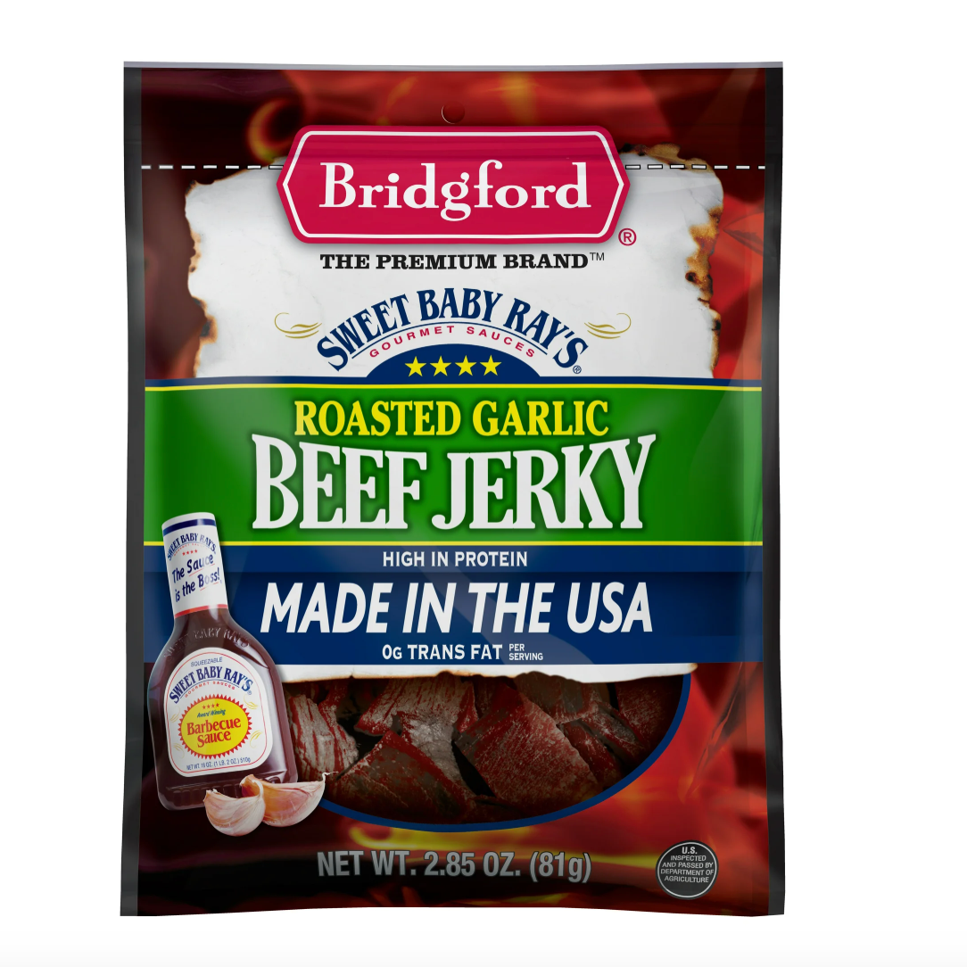 Bridgford Roasted Garlic Beef Jerky 2.85oz | Copperstate Tackle